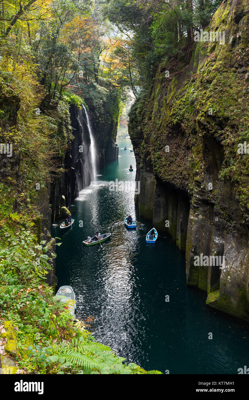 Takachiho gorge at Miyazaki in autumn season Stock Photo - Alamy