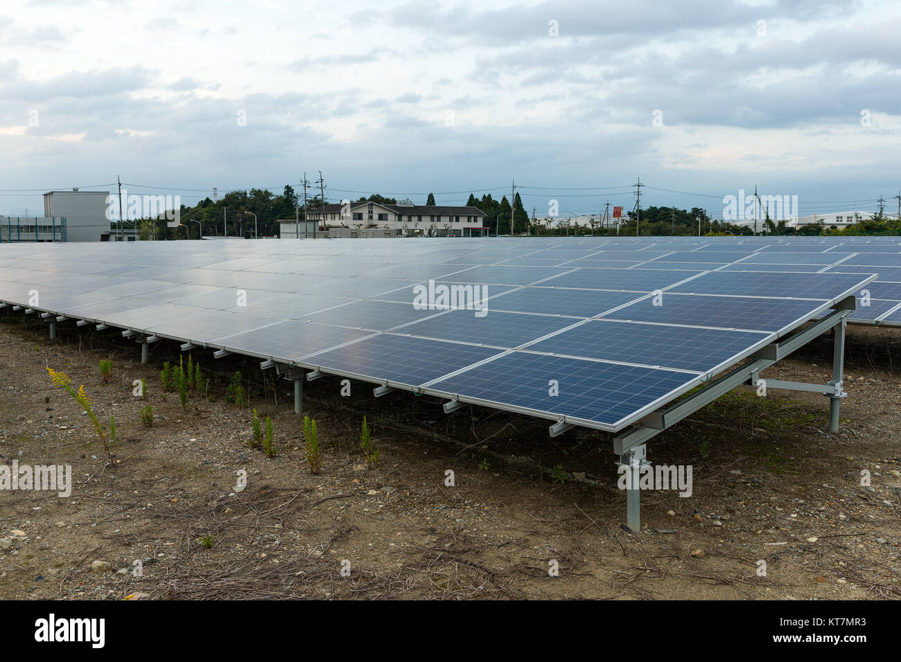 Solar panel station Stock Photo - Alamy