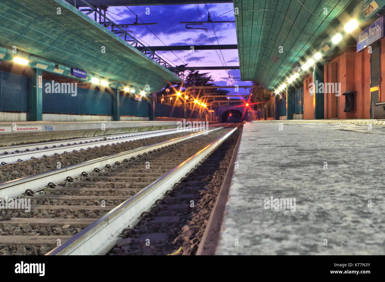 ground view of a train railway Stock Photo - Alamy