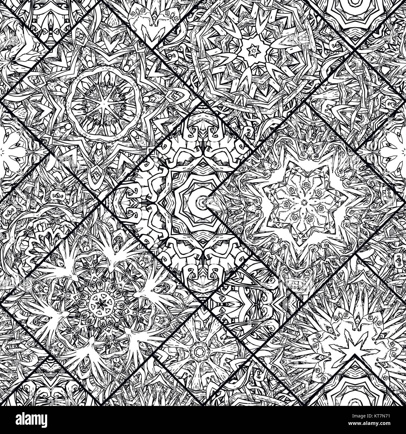 Seamless mandala pattern. Vector endless illustration in oriental style ...