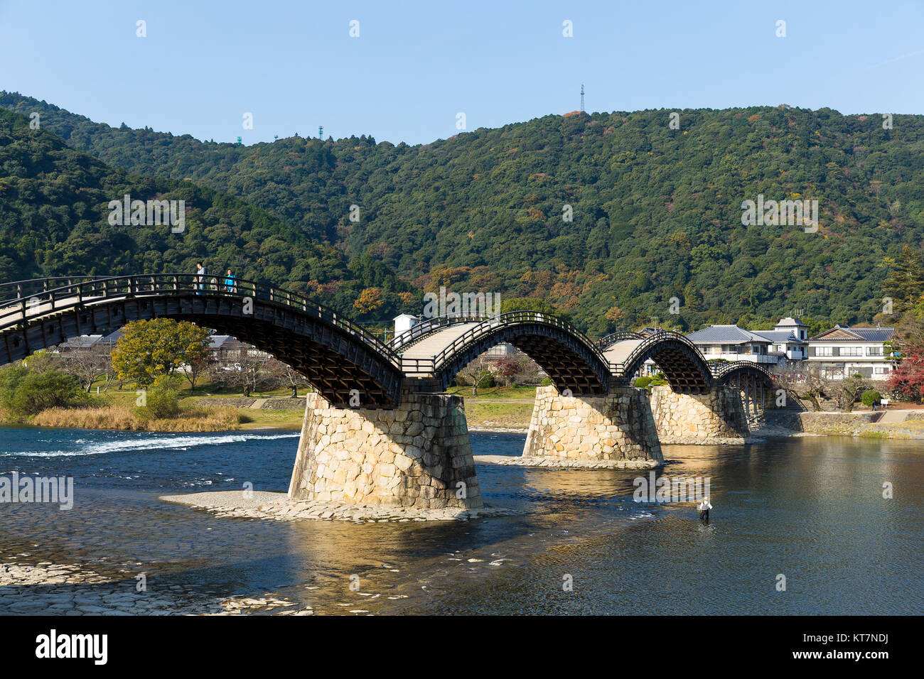 Japanese style wooden arch bridge hi-res stock photography and images ...