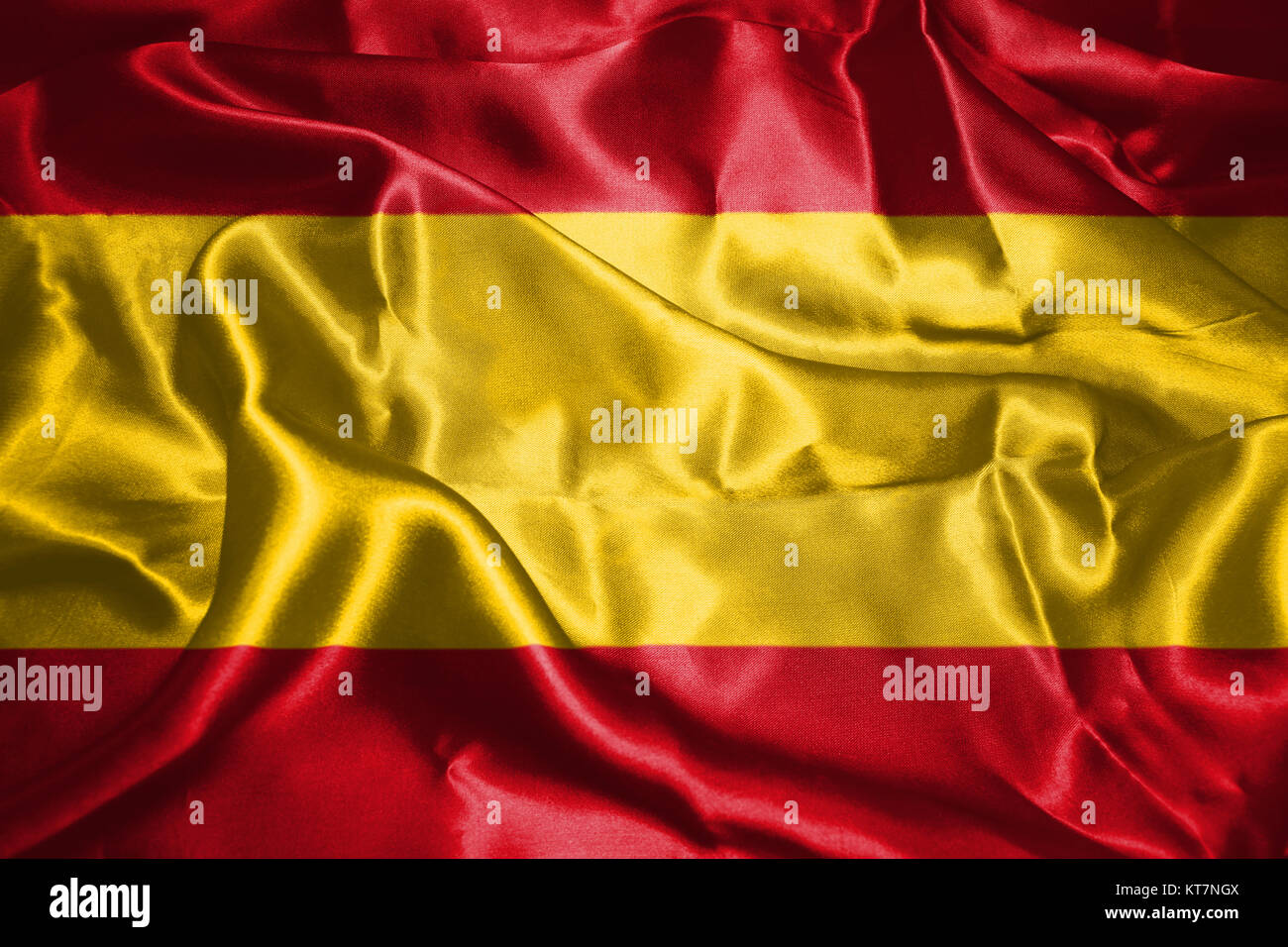 Spanish National Flag With Coat Of Arms Waving In The Wind 3D ...