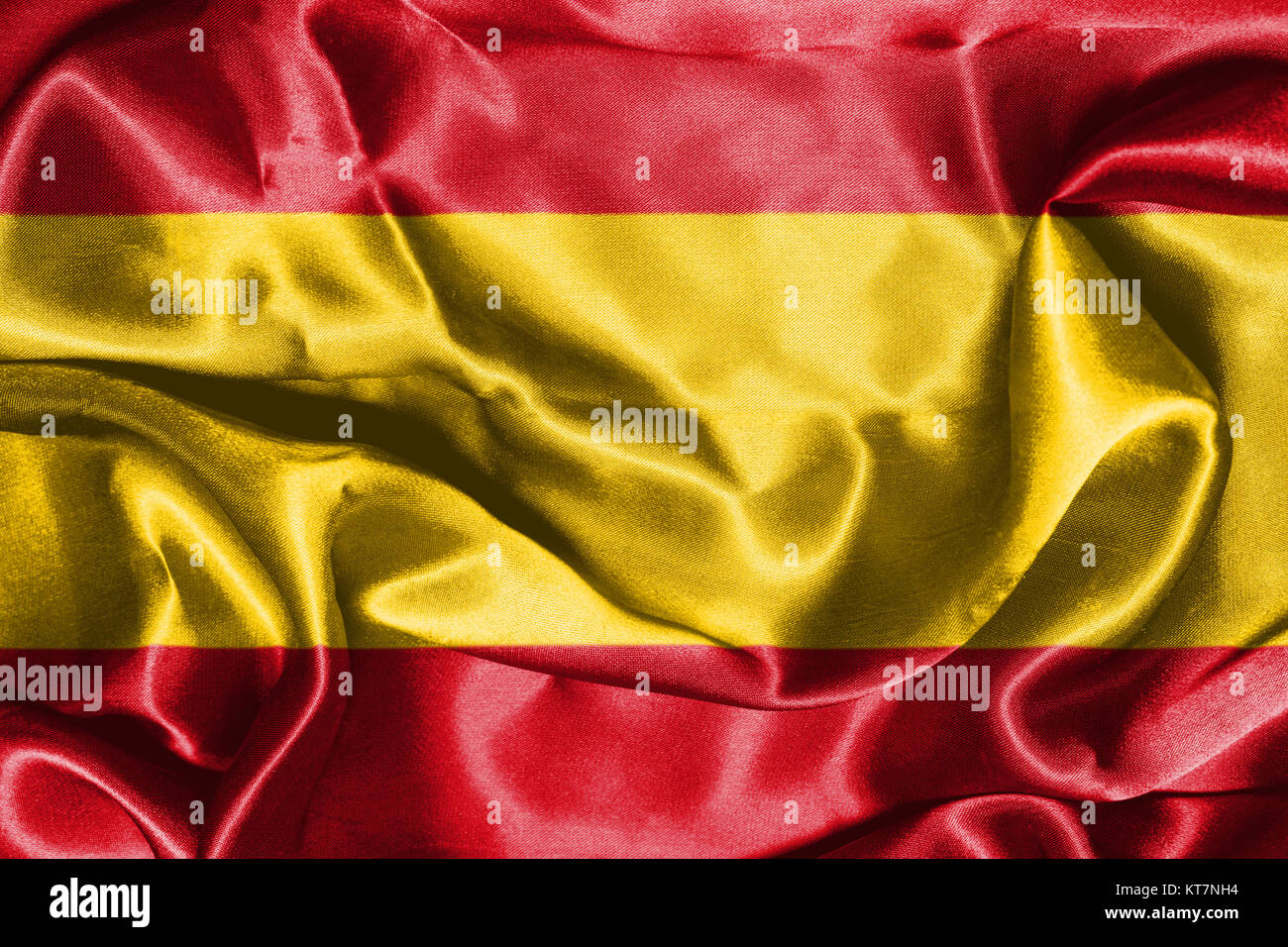 Spanish National Flag Waving In The Wind 3D illustration Stock Photo ...