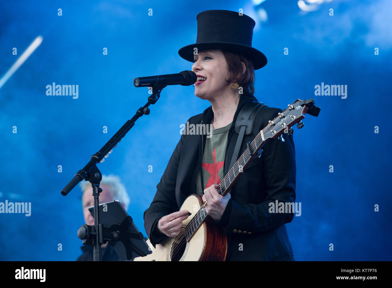 The American singer, songwriter and folk musician Suzanne Vega performs ...