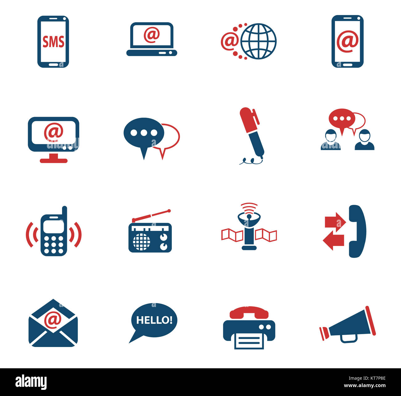 communication icon set Stock Photo - Alamy