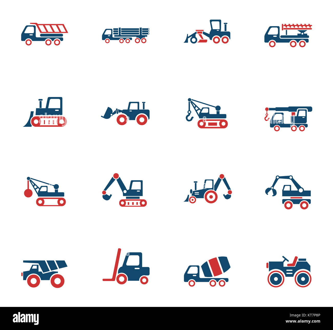 construction machinery icon set Stock Photo - Alamy