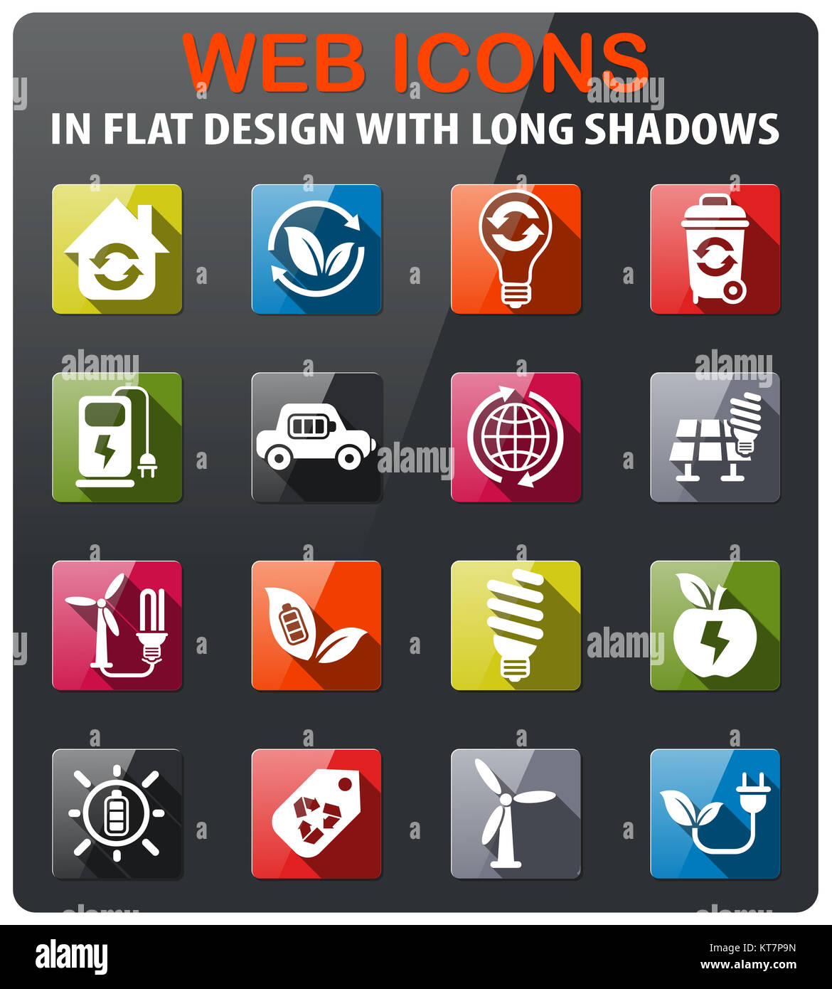 Alternative energy icons set Stock Photo - Alamy