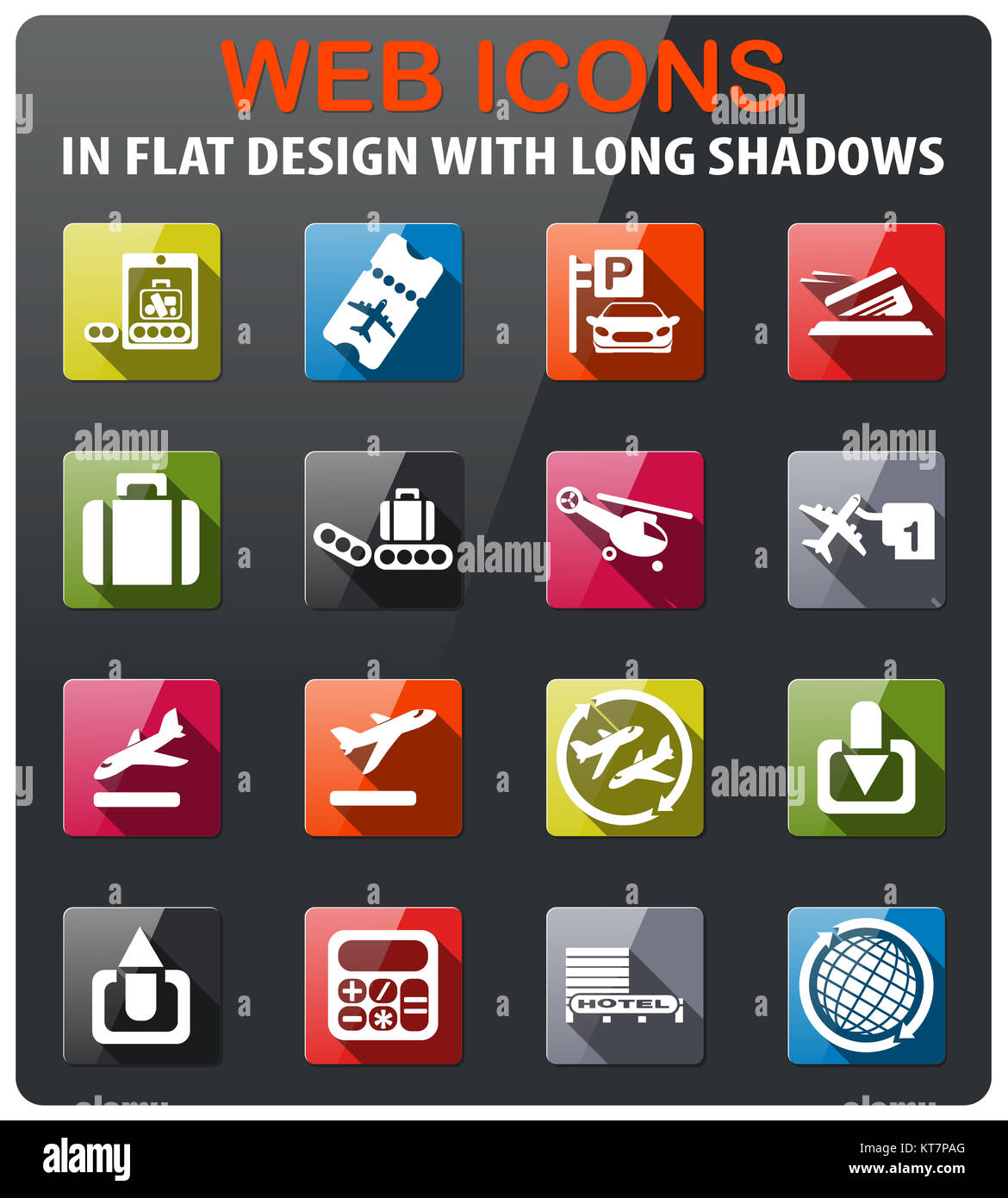 airport icon set Stock Photo - Alamy