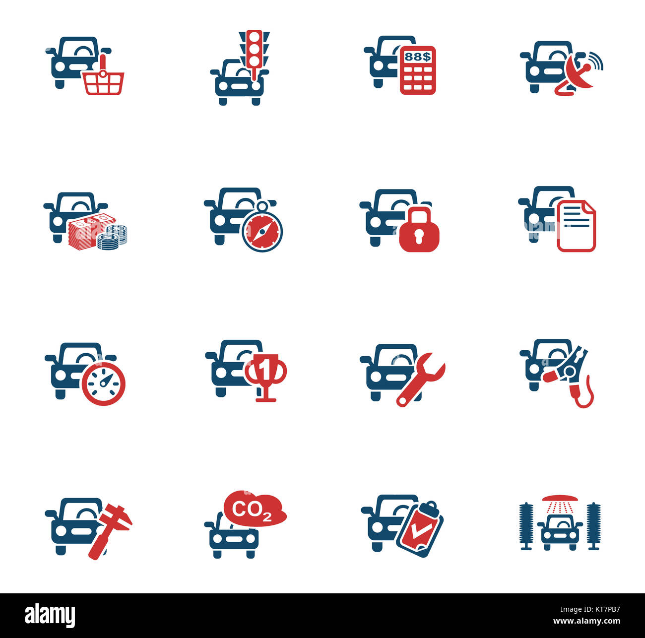 car service icon set Stock Photo - Alamy