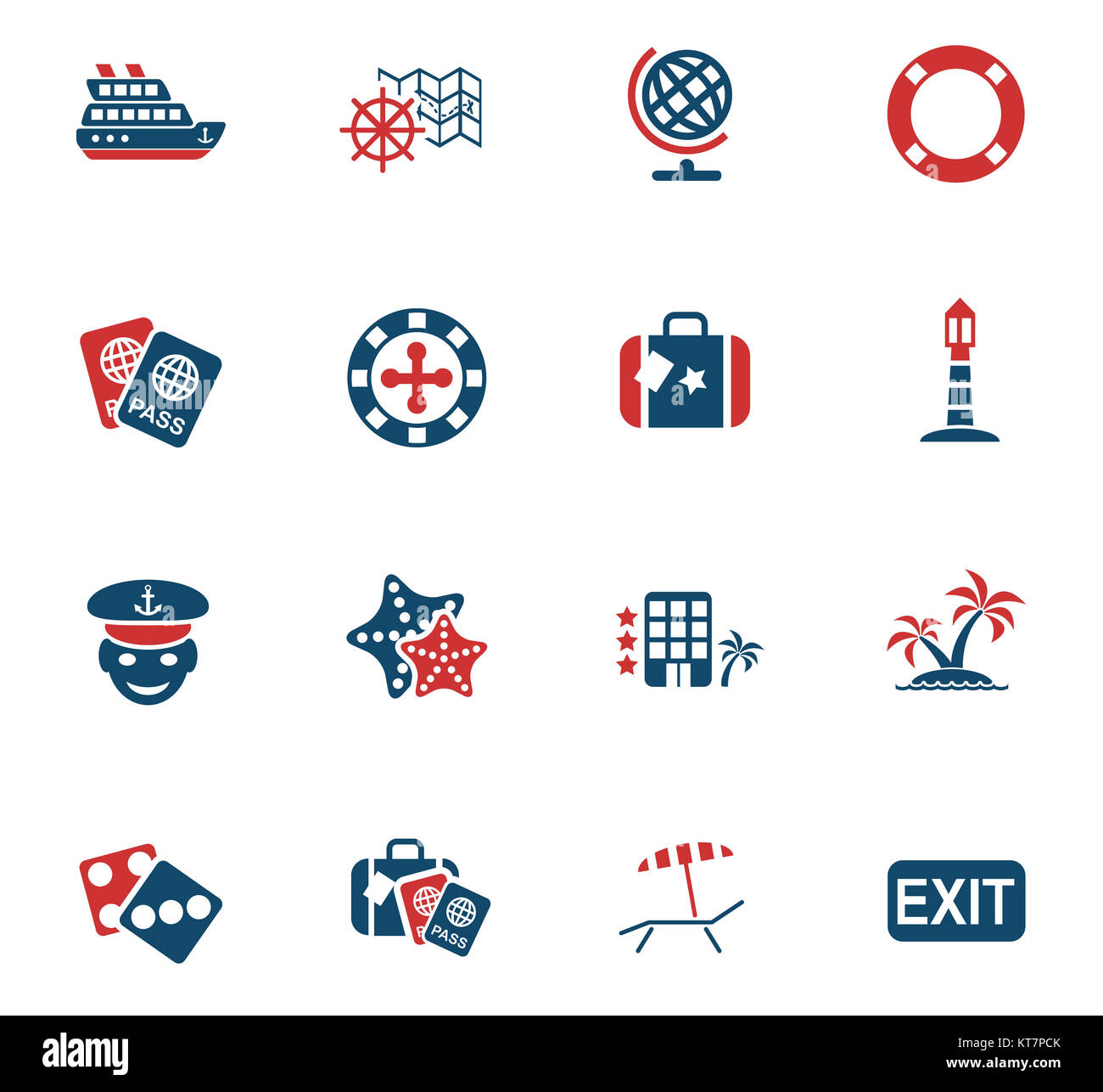 cruise icon set Stock Photo - Alamy