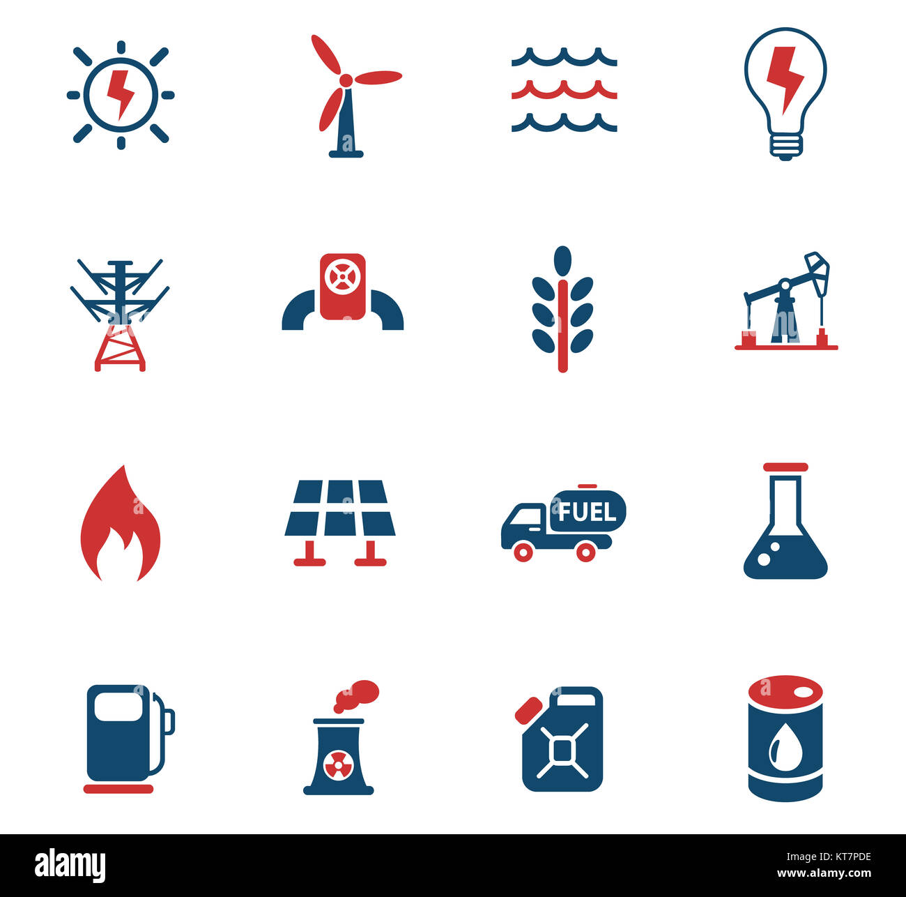 fuel and power icon set Stock Photo - Alamy