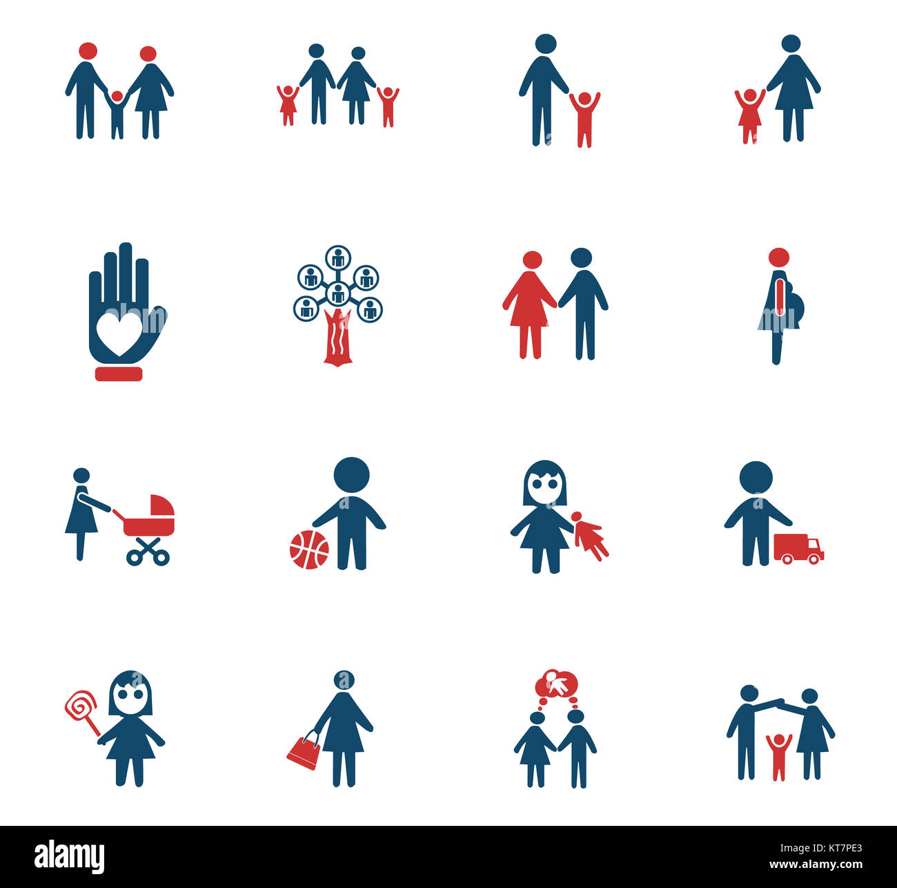 family icon set Stock Photo - Alamy