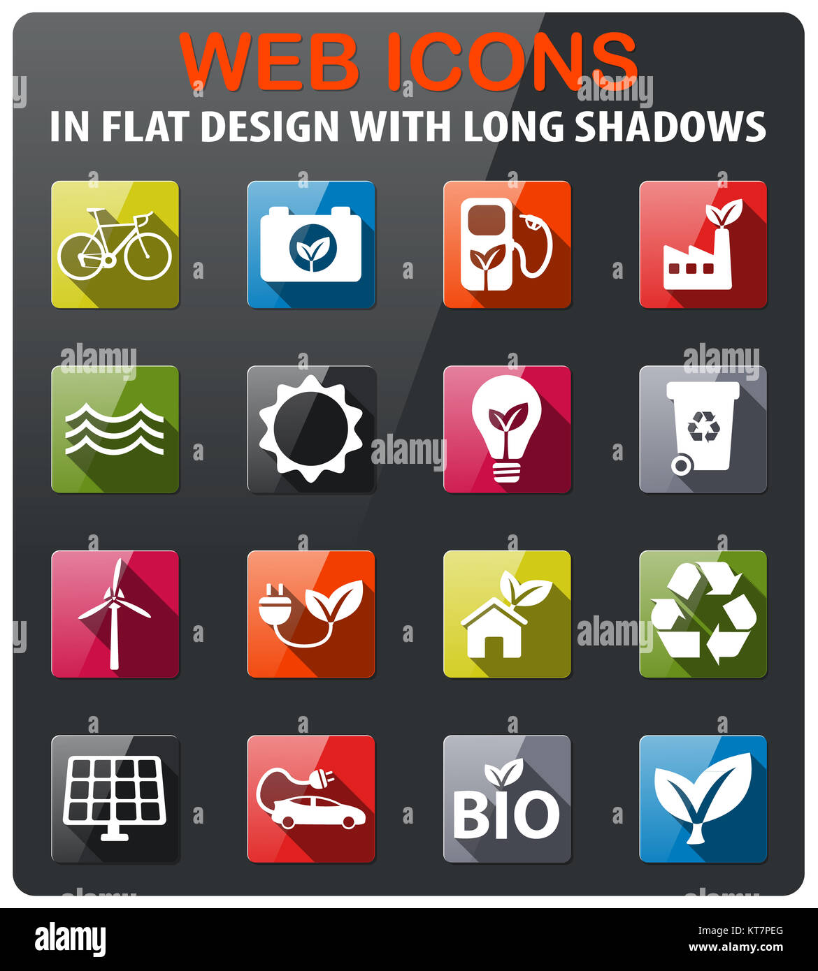 alternative energy icon set Stock Photo - Alamy