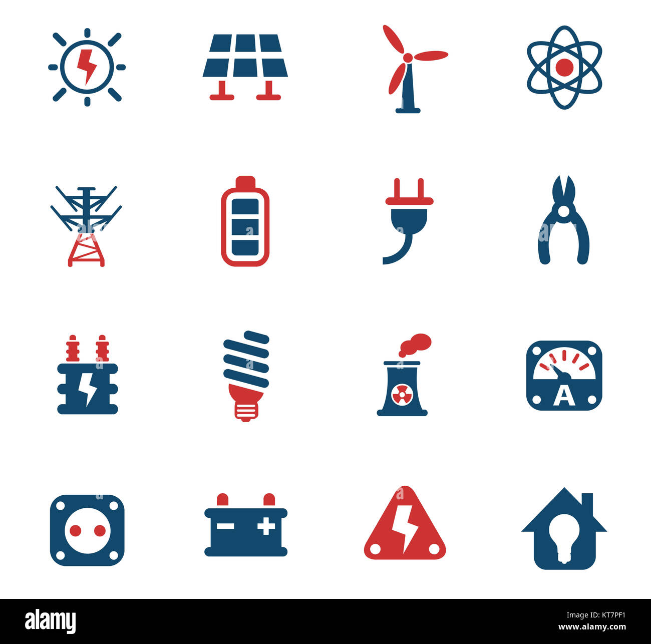 electricity icon set Stock Photo - Alamy
