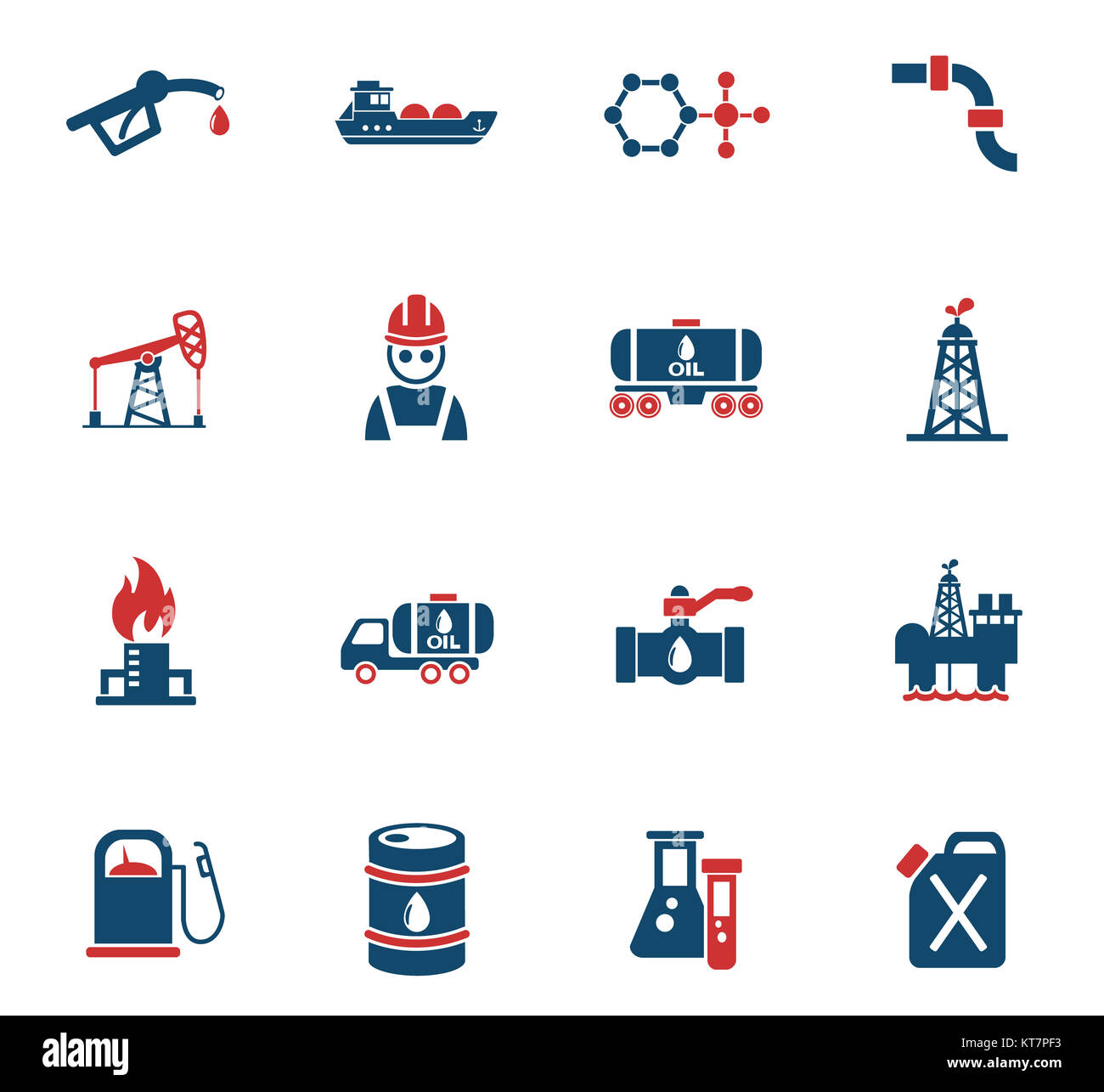 extraction of oil icon set Stock Photo - Alamy