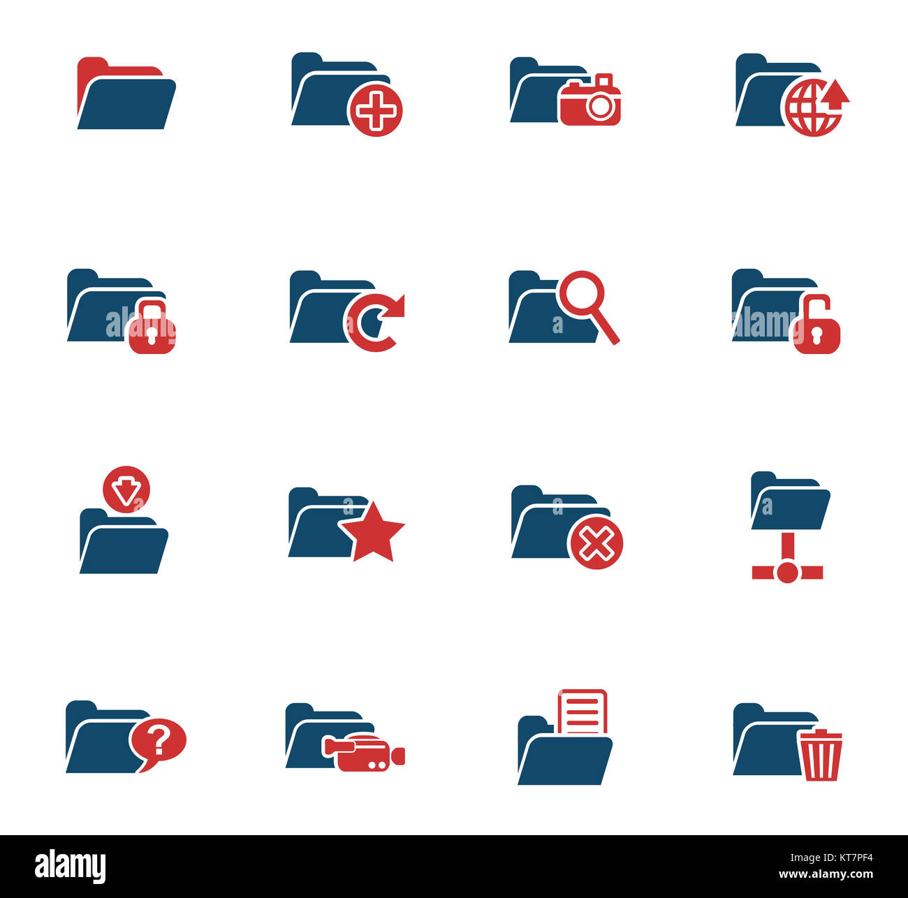 folder icon set Stock Photo - Alamy