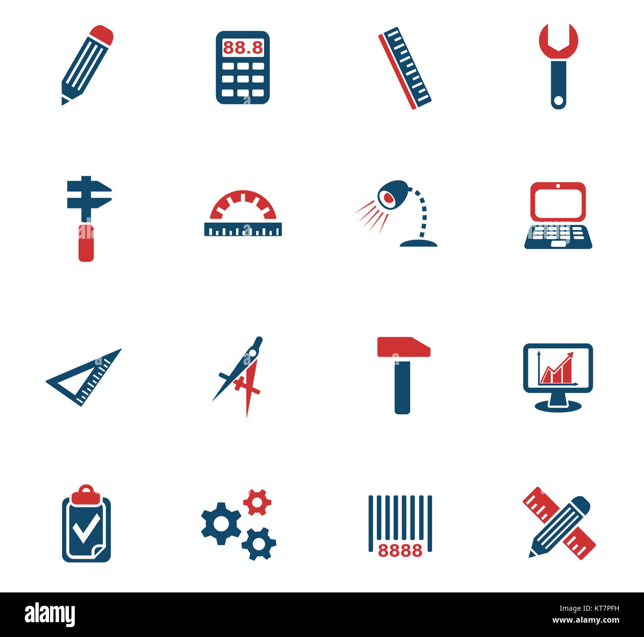 engineering icon set Stock Photo - Alamy