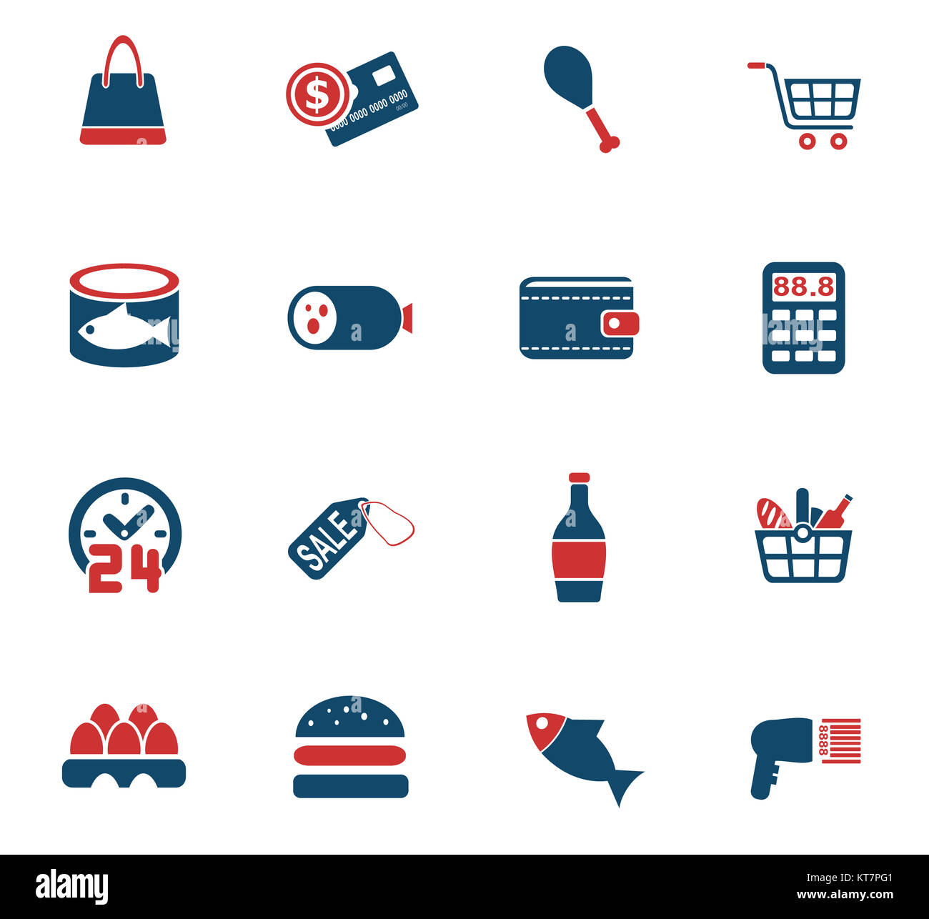 grocery store icon set Stock Photo - Alamy