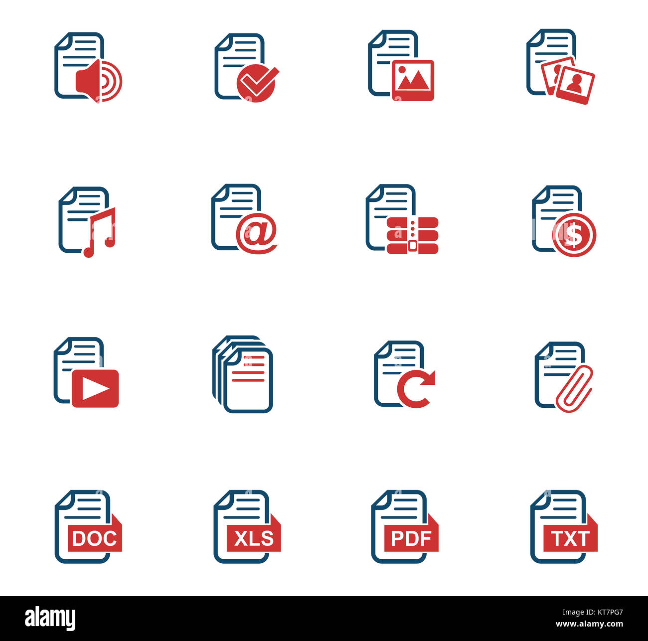 document icon set Stock Photo - Alamy