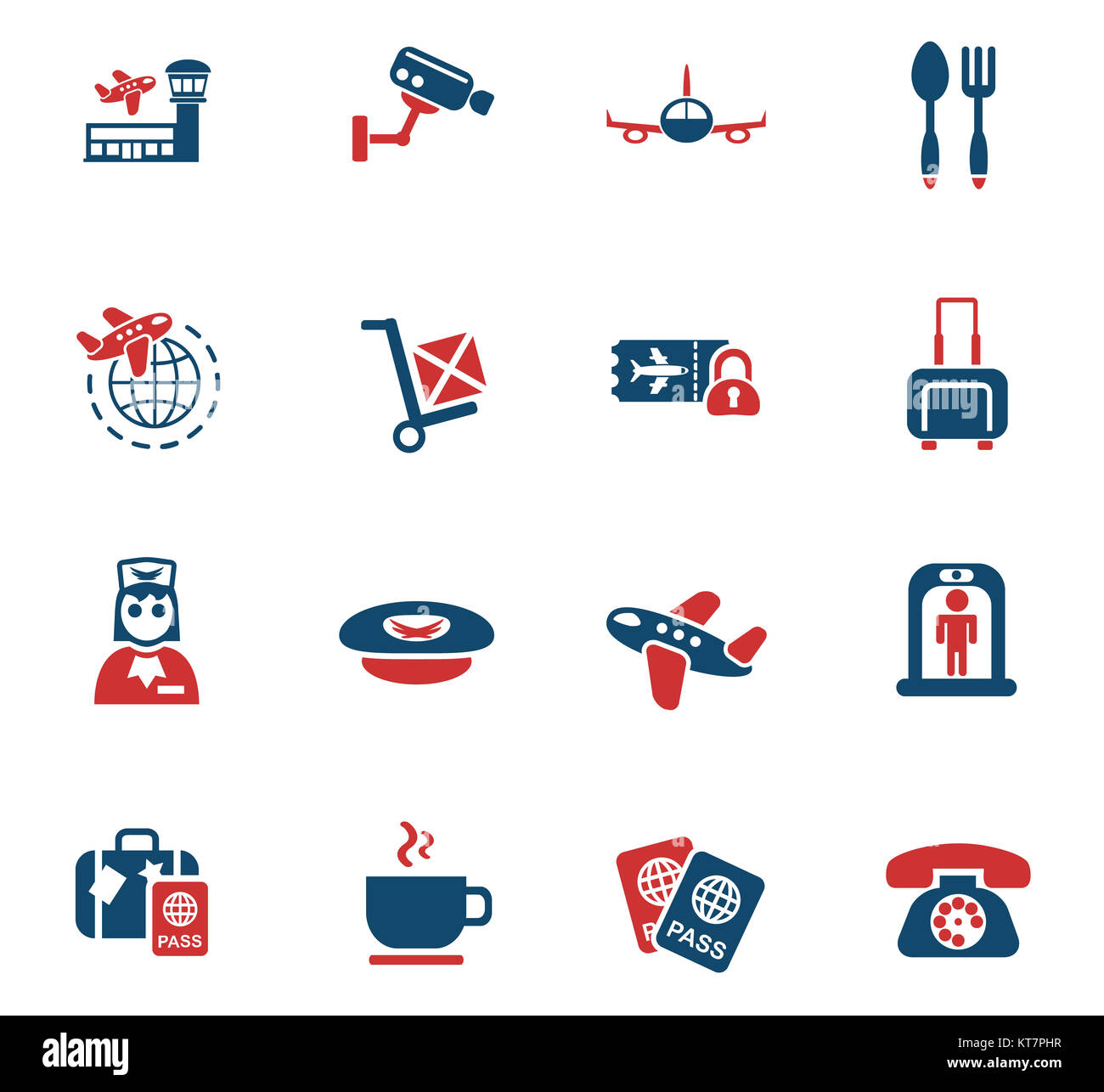 airport icon set Stock Photo - Alamy