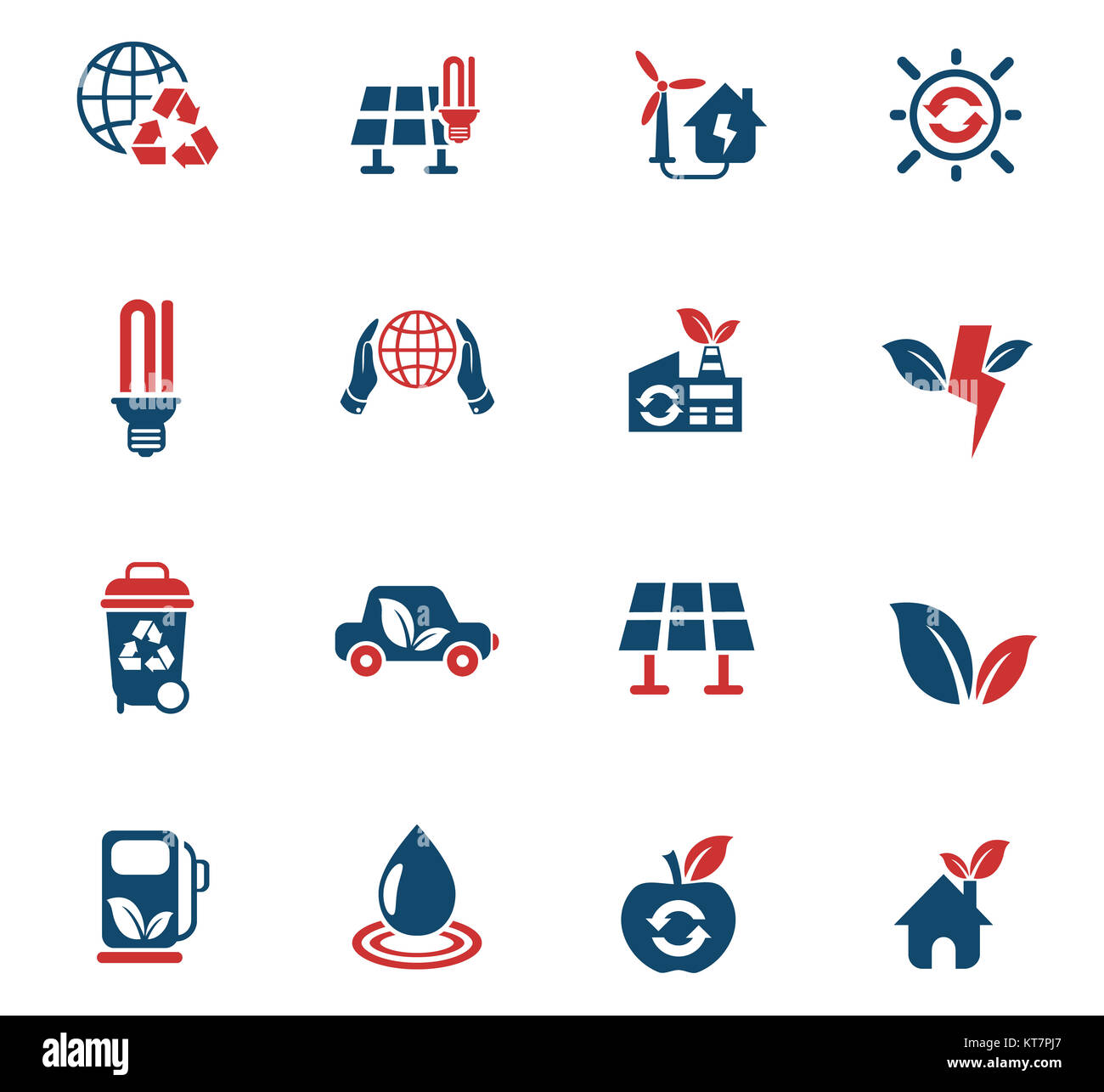 alternative energy icon set Stock Photo - Alamy