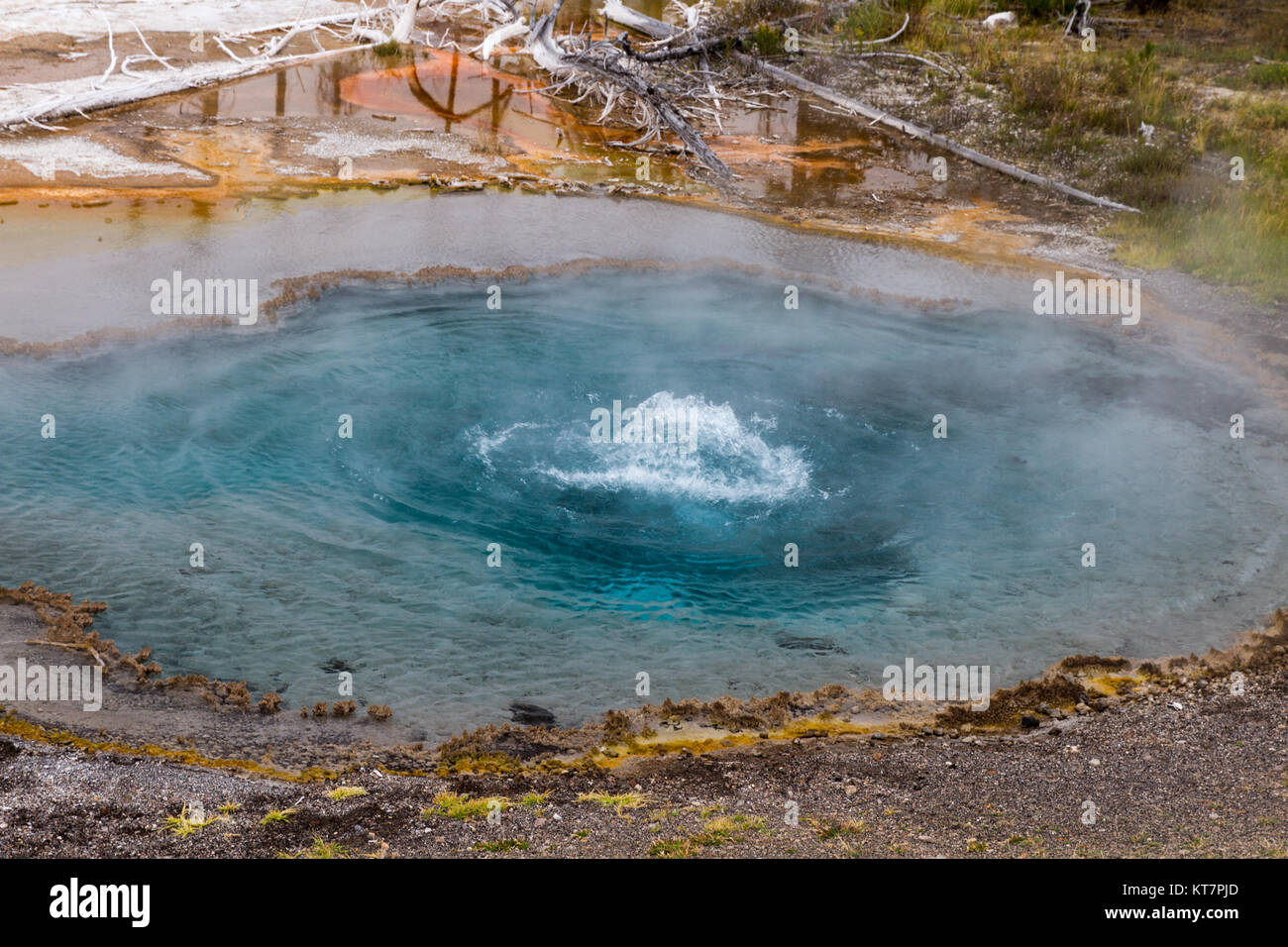 Firehole Spring, Yellowstone National Park, Wyoming, USA Stock Photo ...