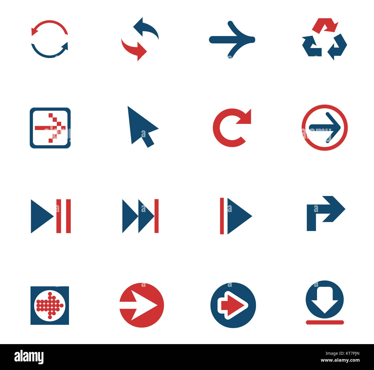 arrow icon set Stock Photo - Alamy