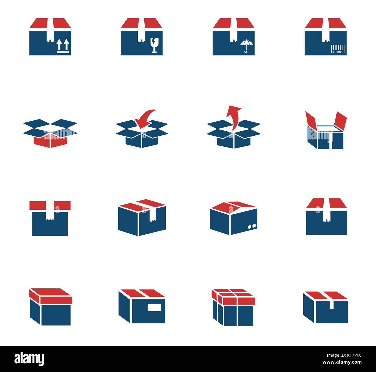 box icon set Stock Photo - Alamy