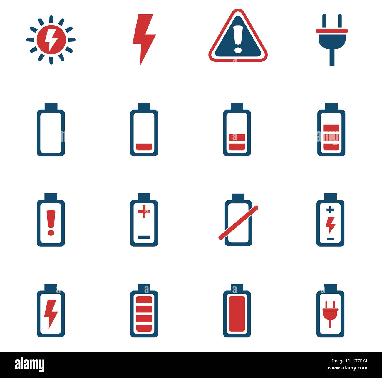 battery icon set Stock Photo - Alamy