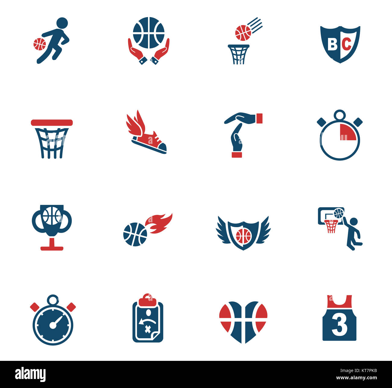basketball icon set Stock Photo - Alamy