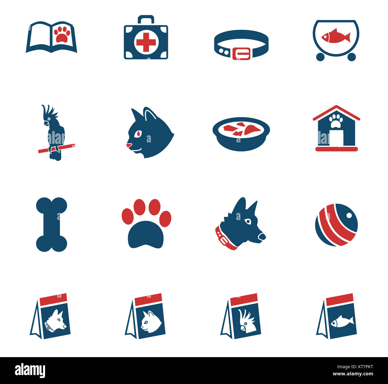 goods for pets icon set Stock Photo - Alamy