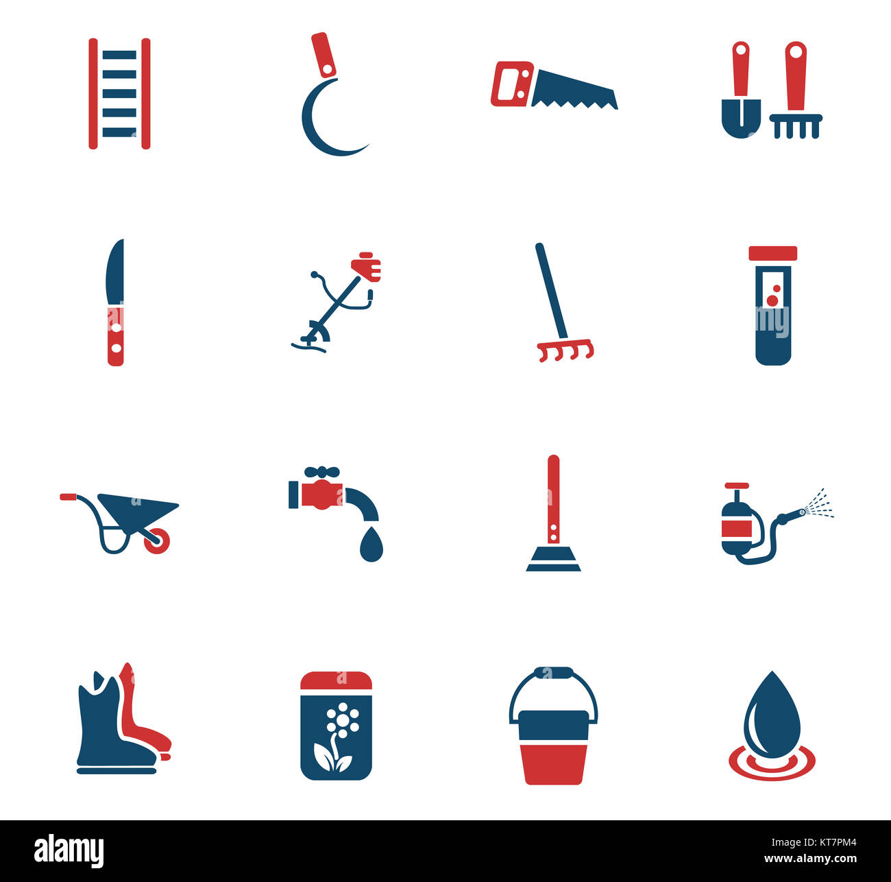 garden tools icon set Stock Photo - Alamy