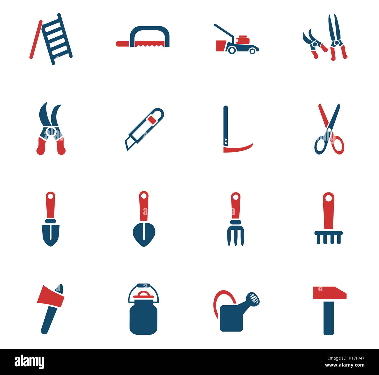 garden tools icon set Stock Photo - Alamy