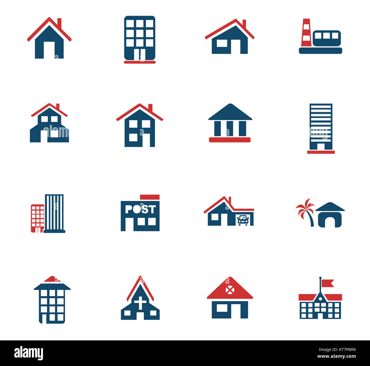 building icon set Stock Photo - Alamy