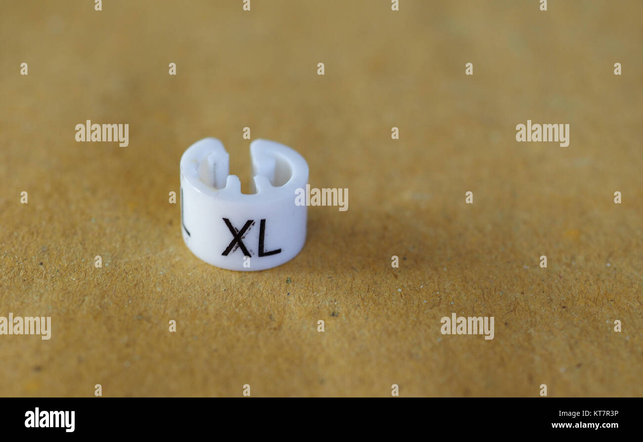 XL size tag Stock Photo - Alamy