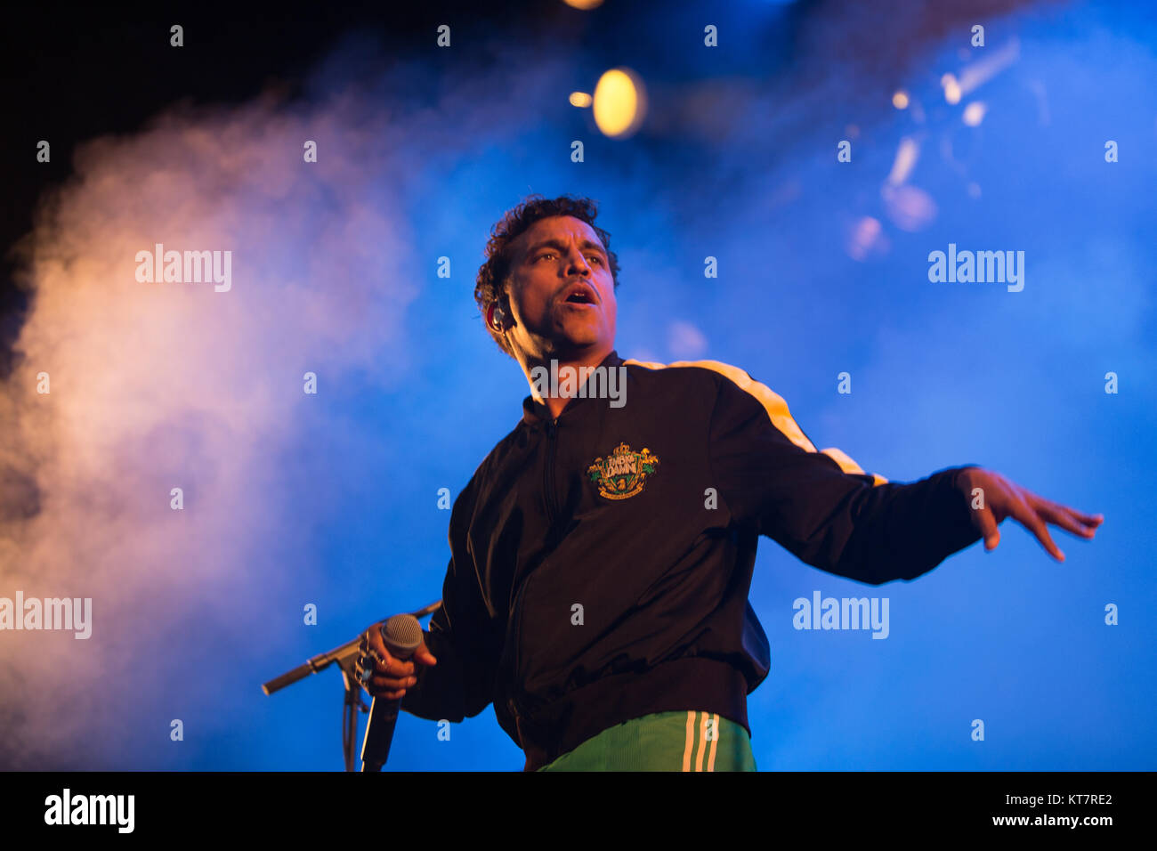 The Swedish rapper and reggae singer Timbuktu performs a live concert ...