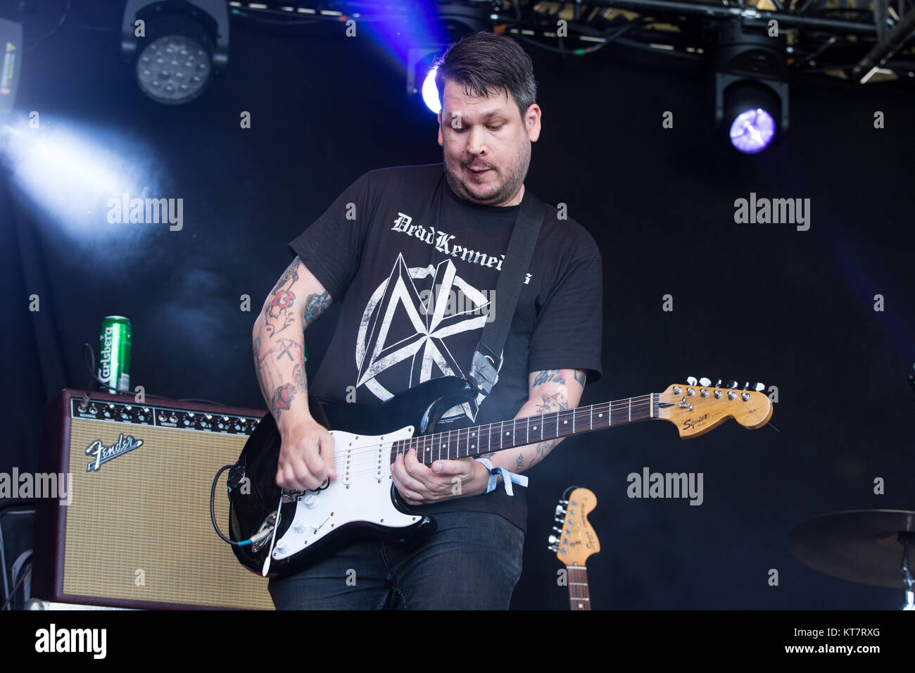 Norway, Tonsberg – July 12, 2017. The Swedish punk band Viagra Boys ...