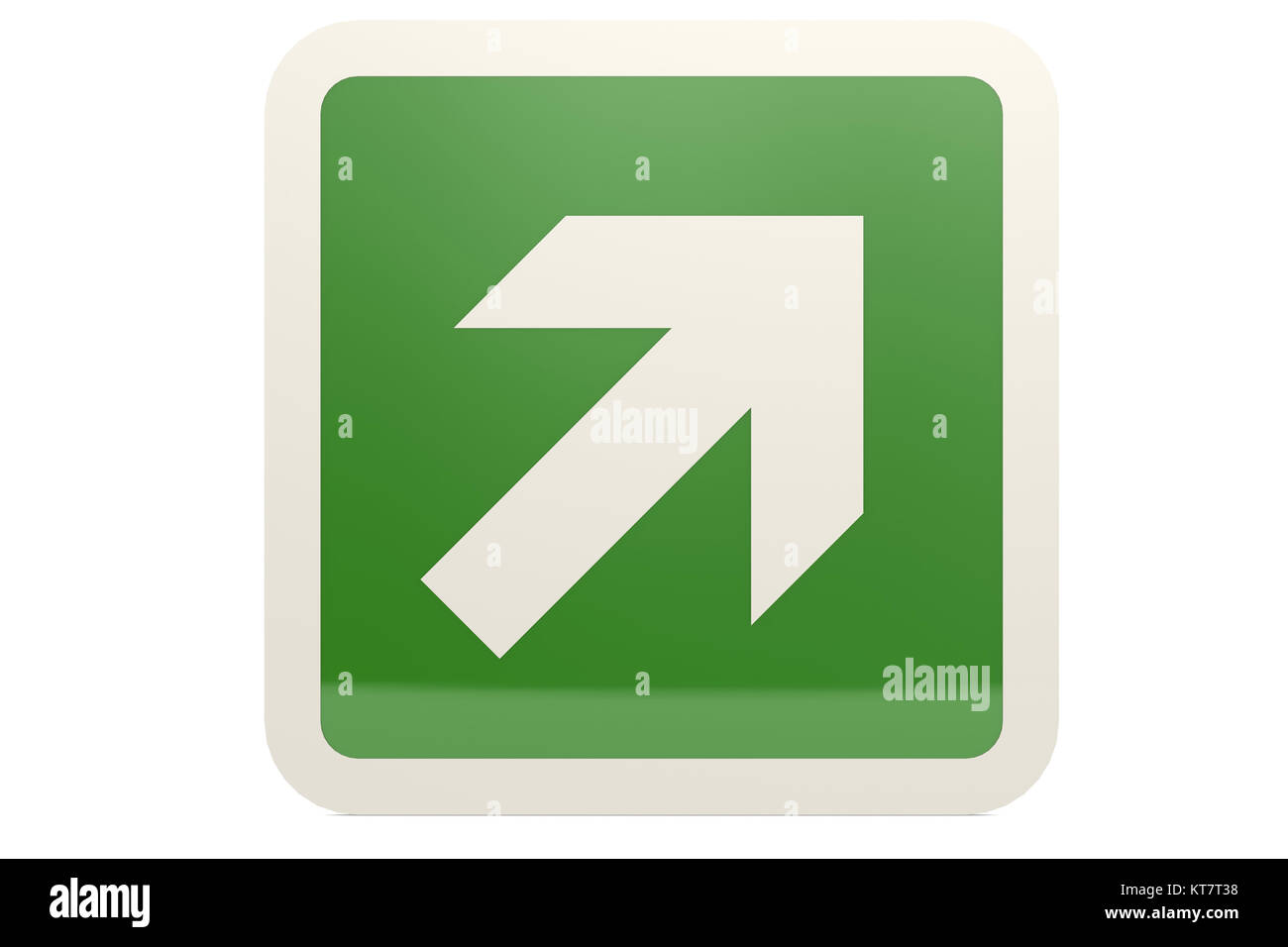 Green up right arrow sign Stock Photo - Alamy