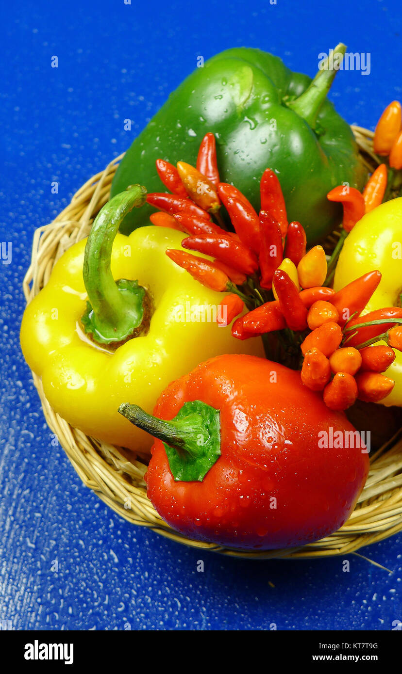 Close-Up Of Peppers Stock Photo - Alamy