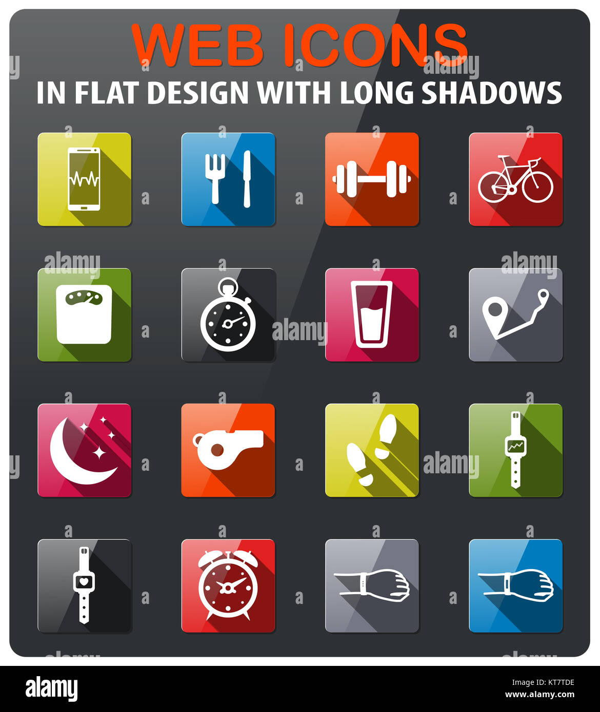 Jogging and workout simply icons Stock Photo - Alamy