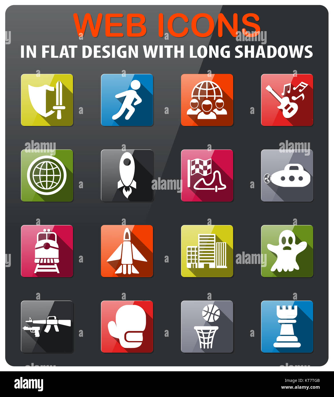 game genre icon set Stock Photo - Alamy