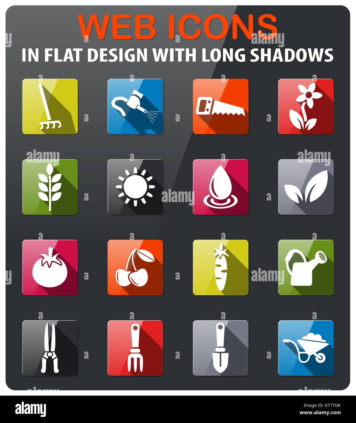gardening icon set Stock Photo - Alamy