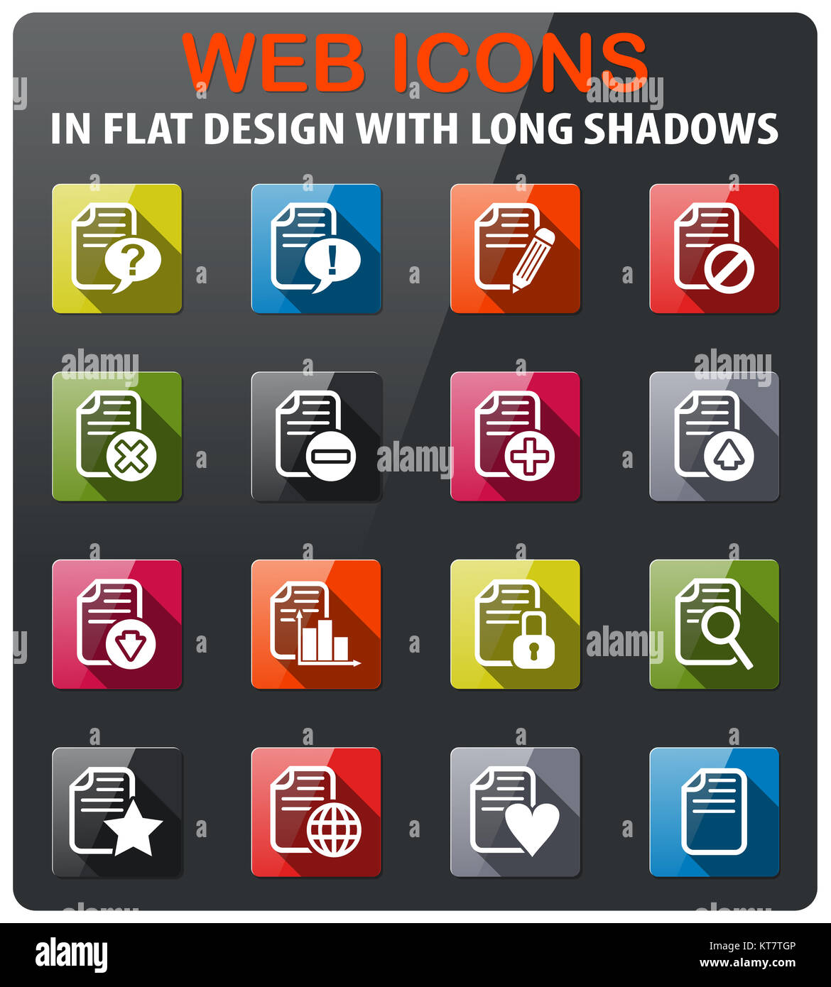document icon set Stock Photo - Alamy
