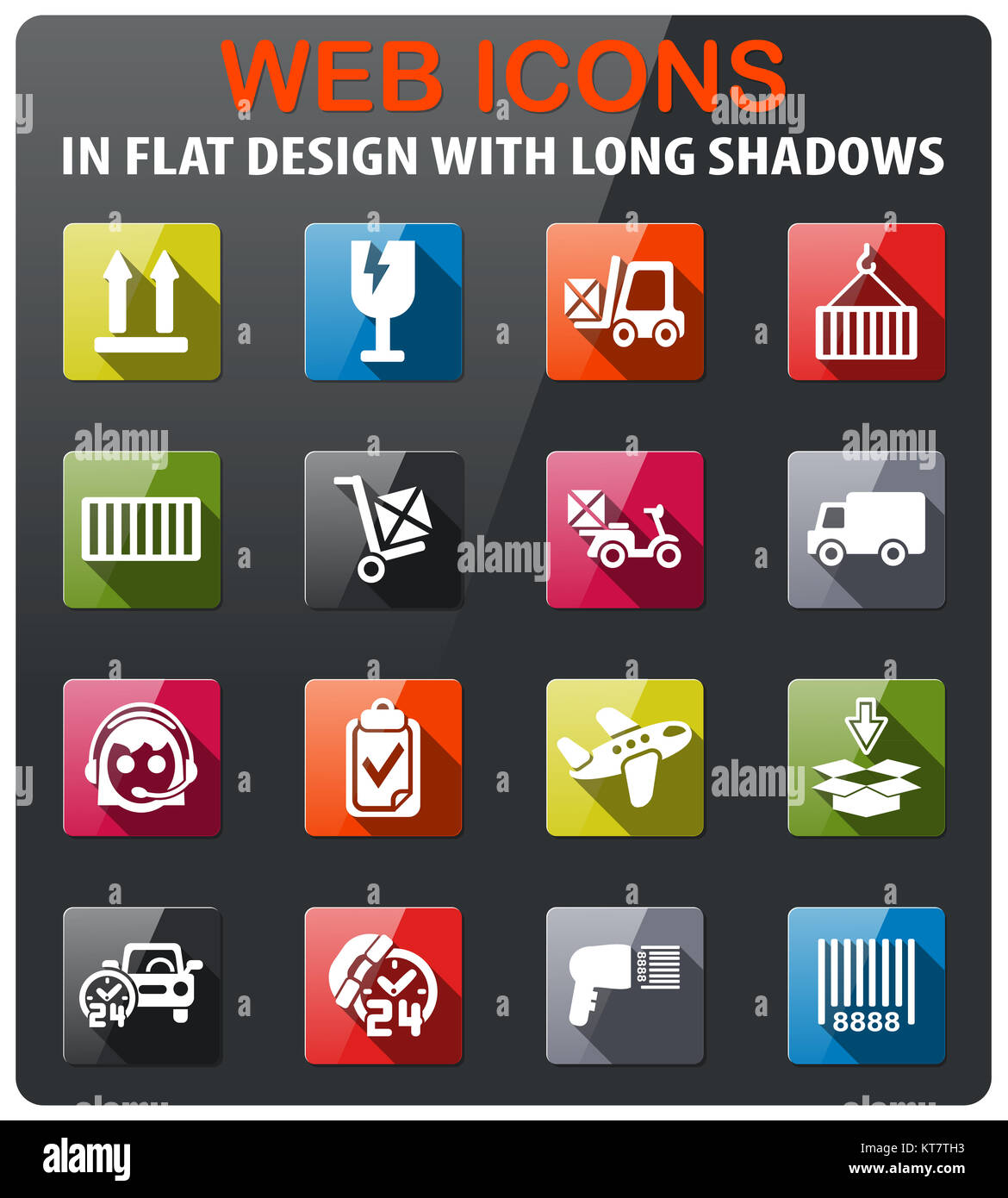 delivery service icon set Stock Photo - Alamy