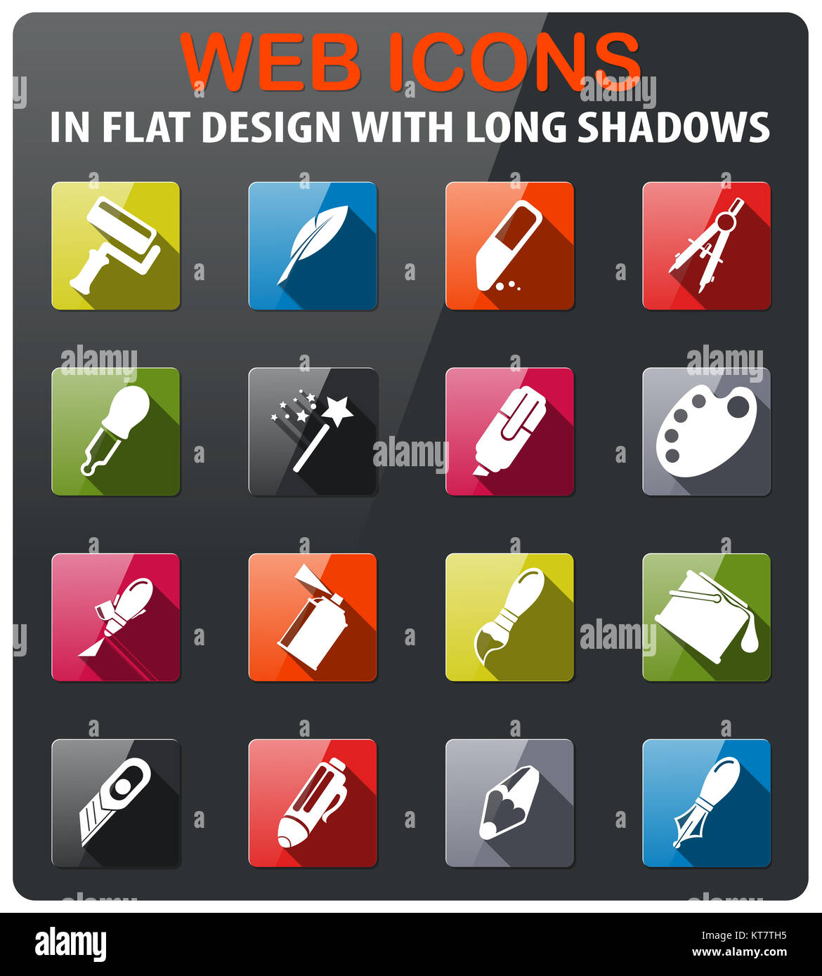Design tools icons set Stock Photo - Alamy