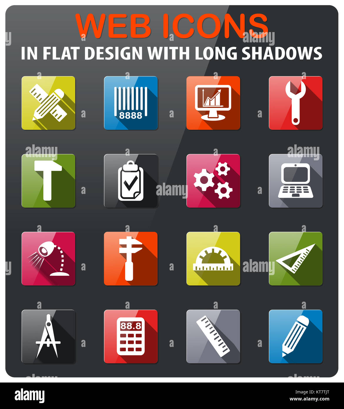 engineering icon set Stock Photo - Alamy