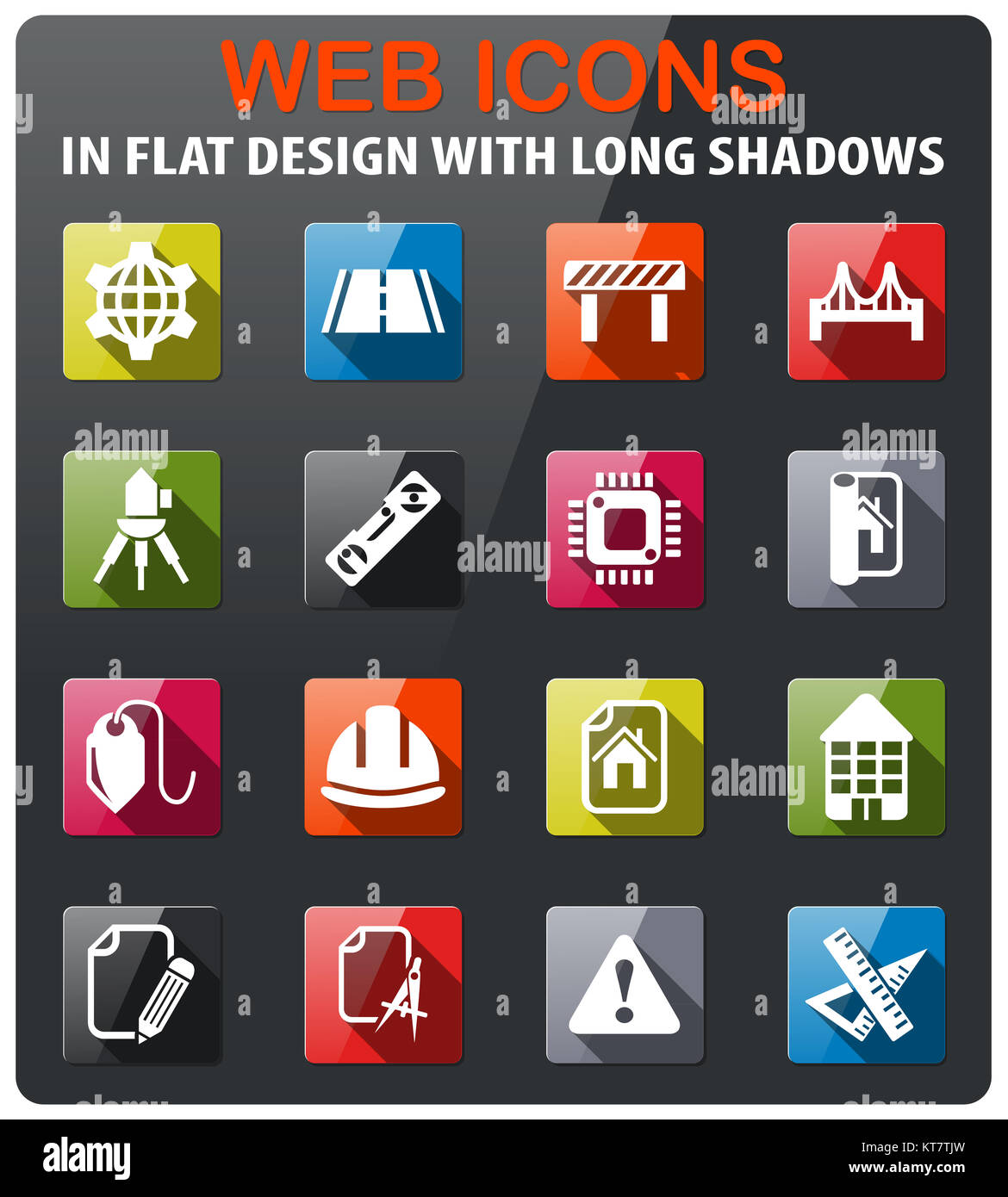 engineering icon set Stock Photo - Alamy