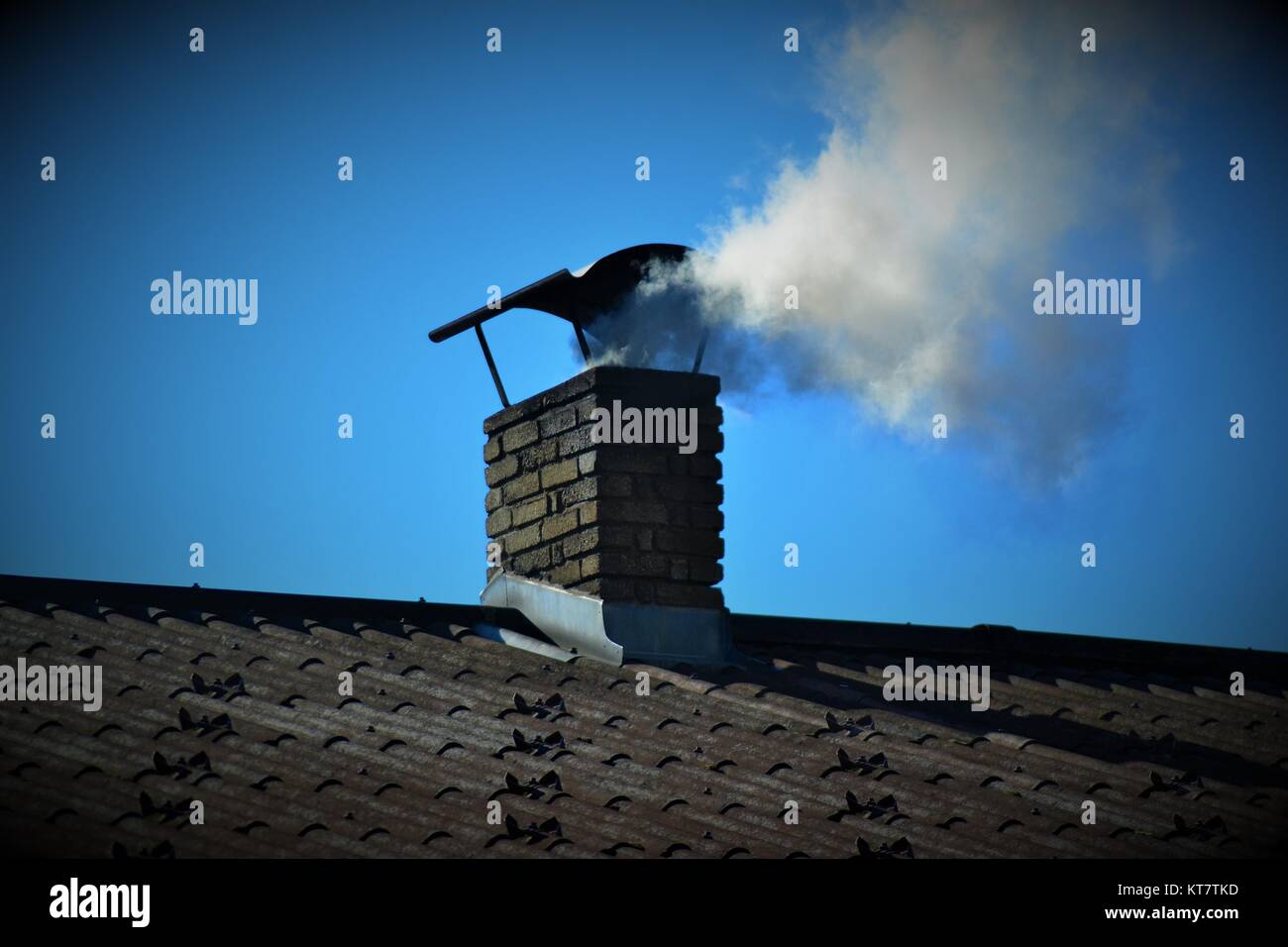 chimney with smoke Stock Photo - Alamy