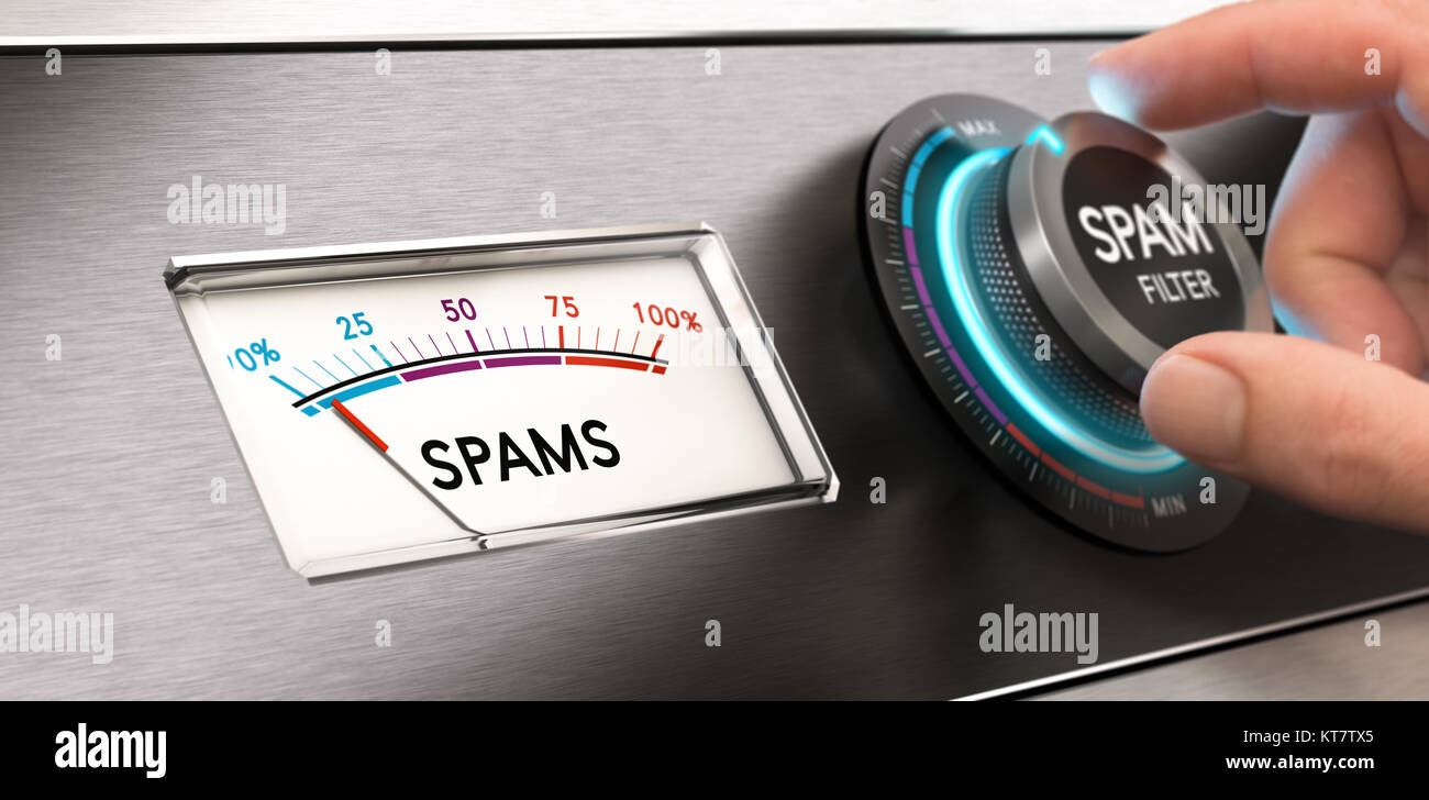 Cyber Security Concept, Anti Spam Filter Stock Photo - Alamy