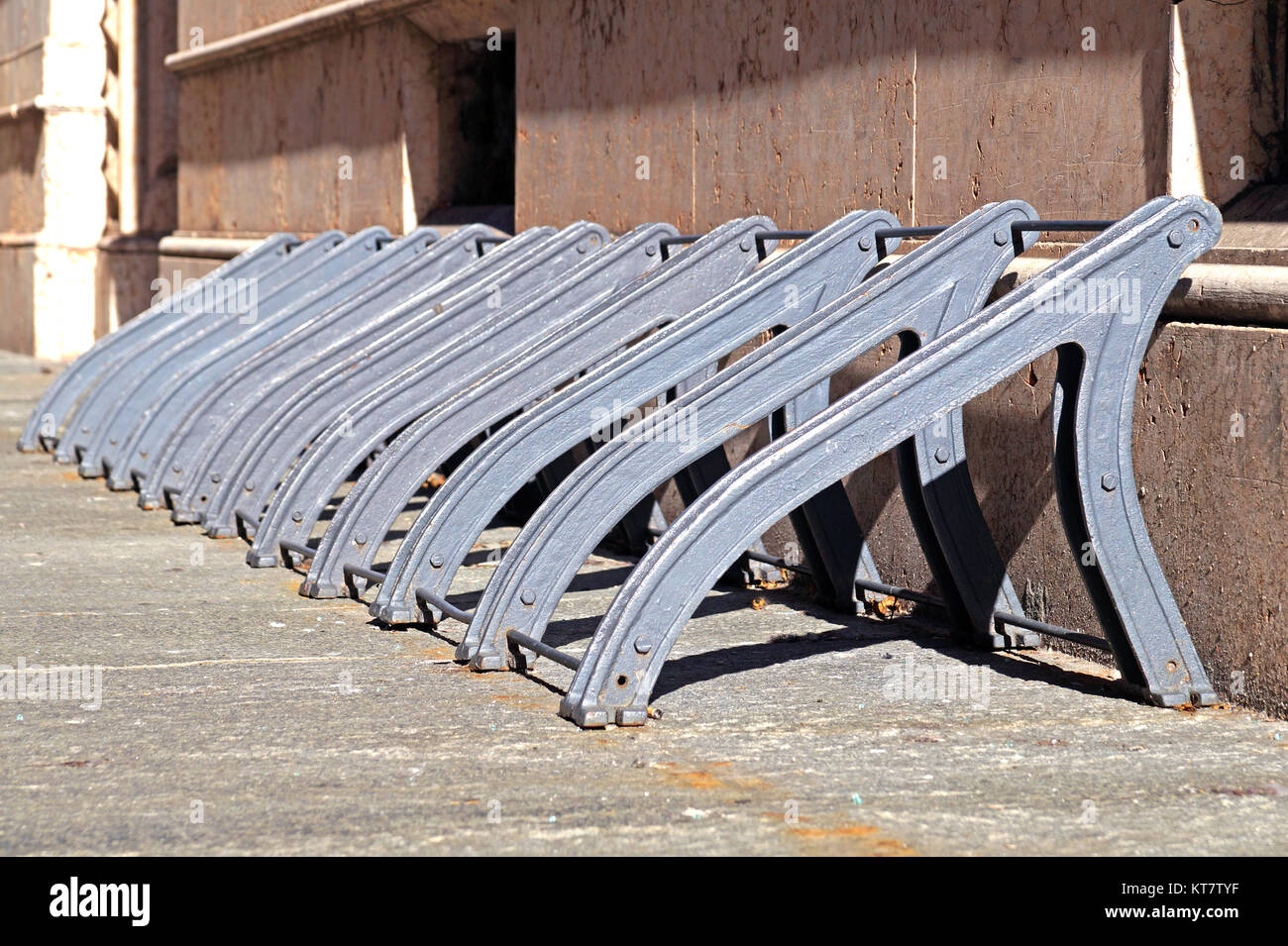 Empty bike rack Stock Photo - Alamy